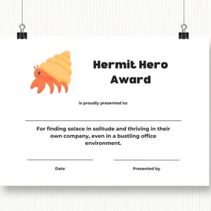 Funny Employee Appreciation Awards, Recognition Awards Certificates ...