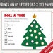 Roll A Tree Christmas Dice Game, Printable Christmas Game for Kids ...