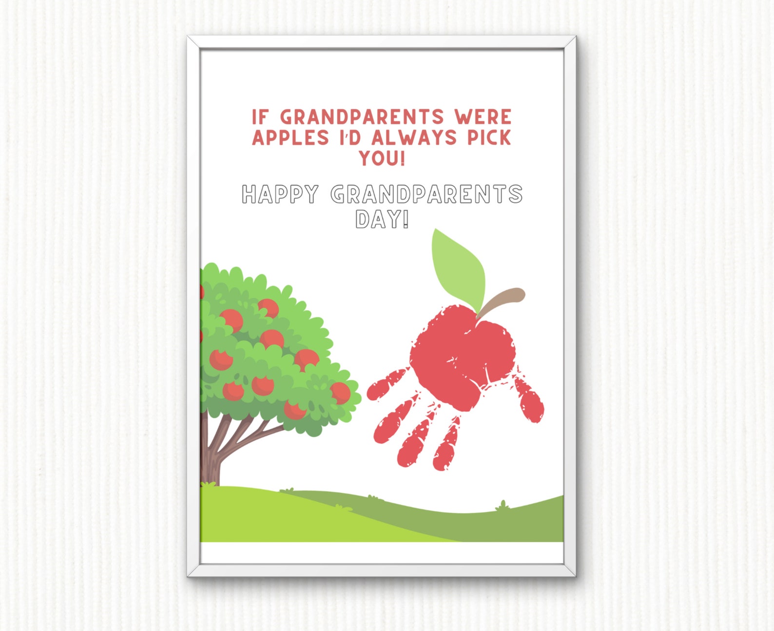 Grandparents Day Handprint Craft | Grandparents Day Craft ...