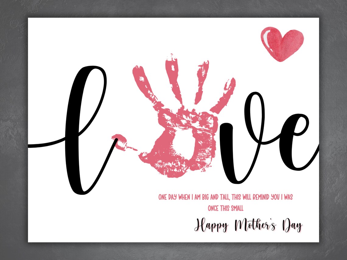 PRINTABLE Mothers Day Handprint Art Craft for Kids, Keepsake Art ...