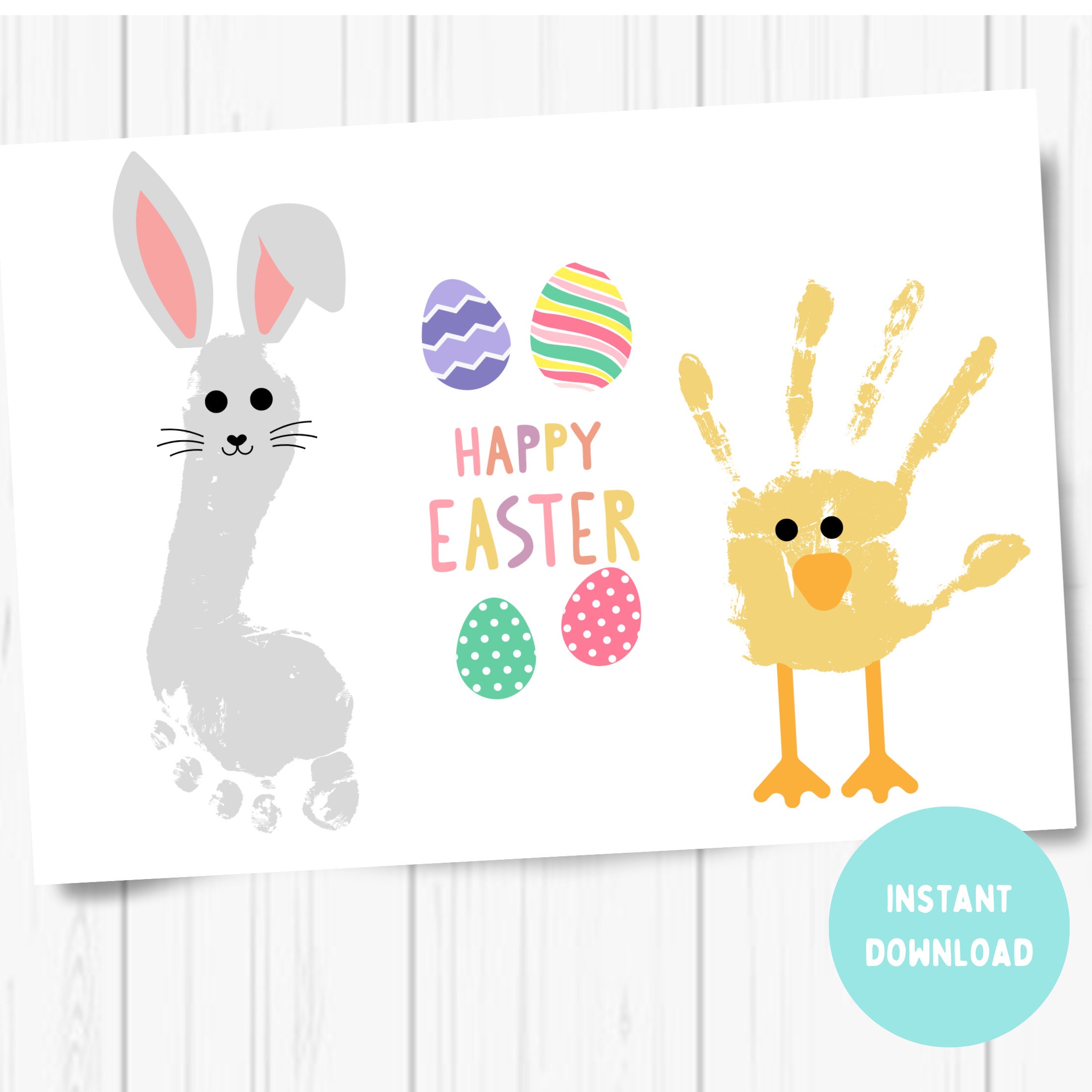 Bunny Chick / Footprint Handprint Hand Foot Art Craft / Hoppy Happy ...
