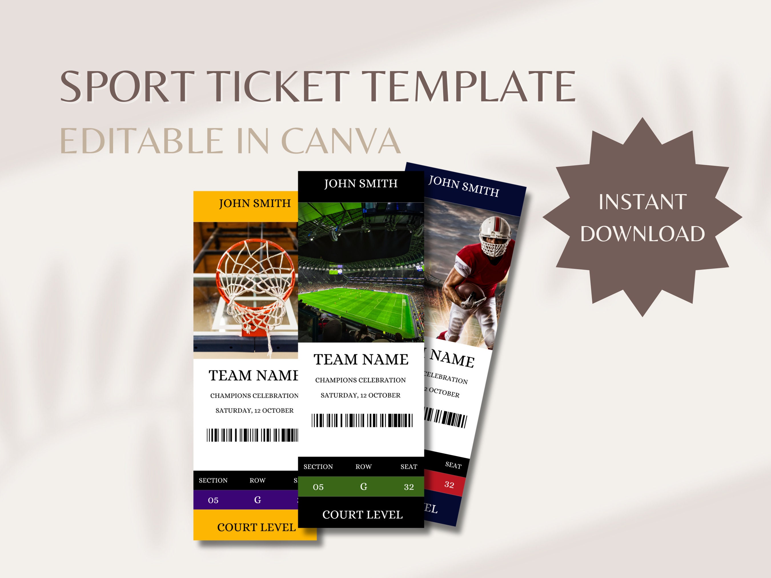 Sports Ticket Design