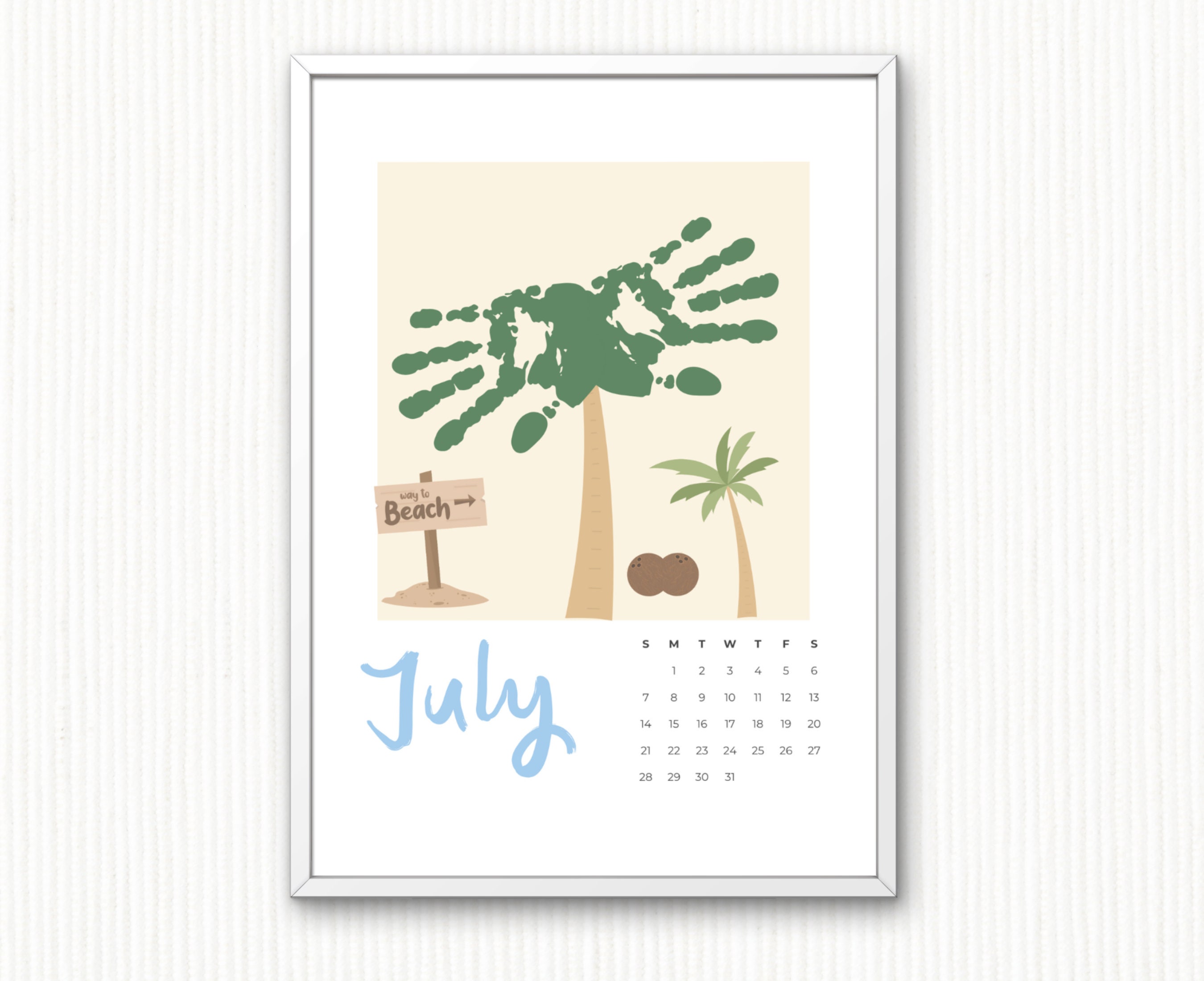 2024 Handprint Footprint Calendar Art Craft Kids Baby Toddler Child ...