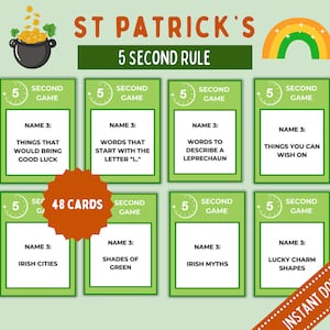 St. Patrick's Day 5 Second Game | Printable St. Patrick's Day Activity ...