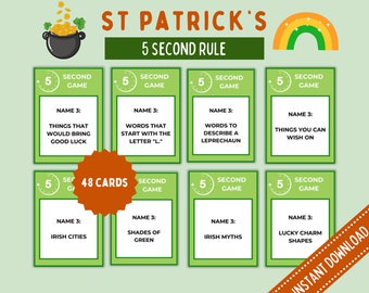 St. Patrick's Day 5 Second Game Printable St. Patrick's Day Activity ...