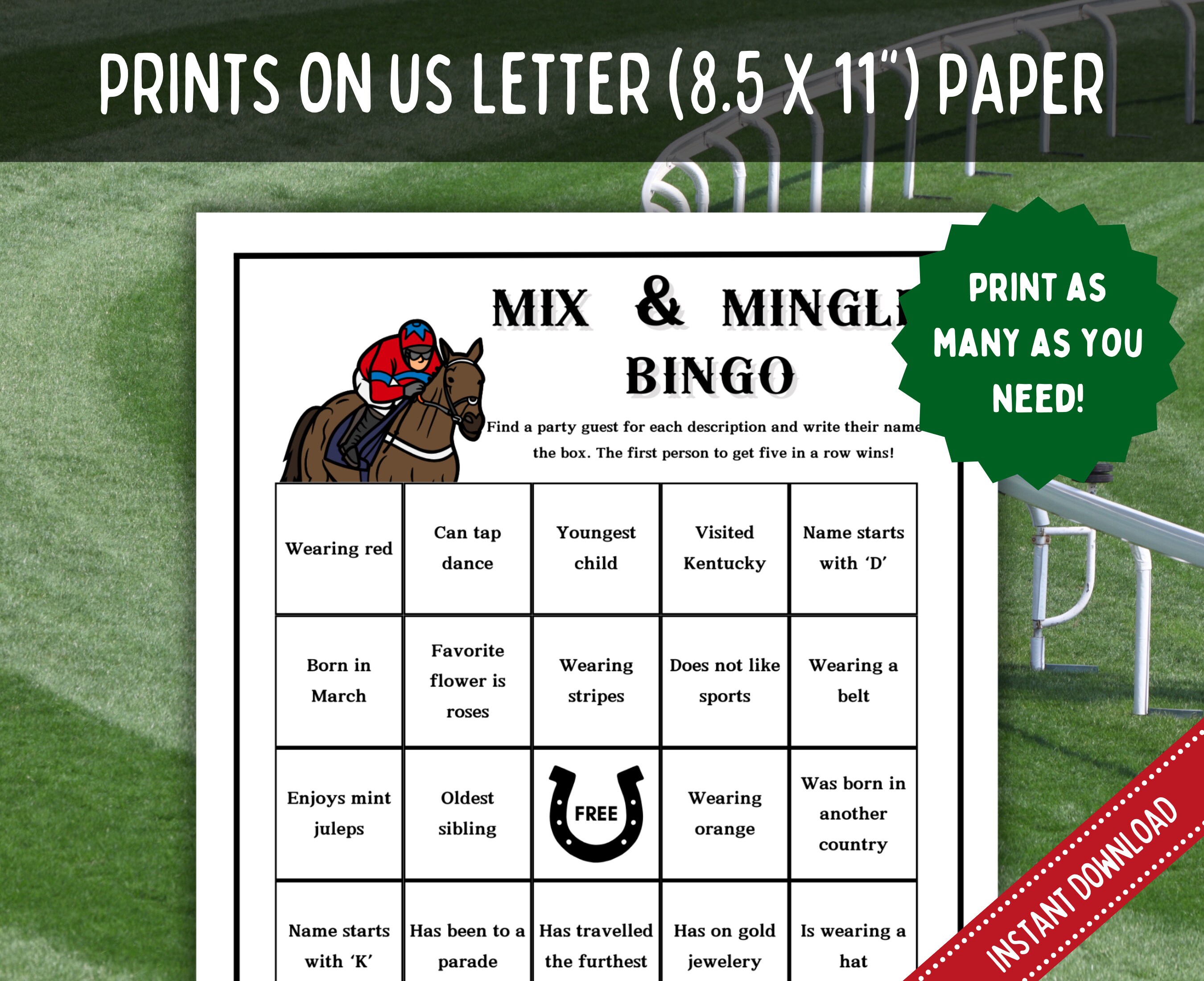 Kentucky Derby 15-game MEGA BUNDLE, Fun Kentucky Derby Party Ideas ...