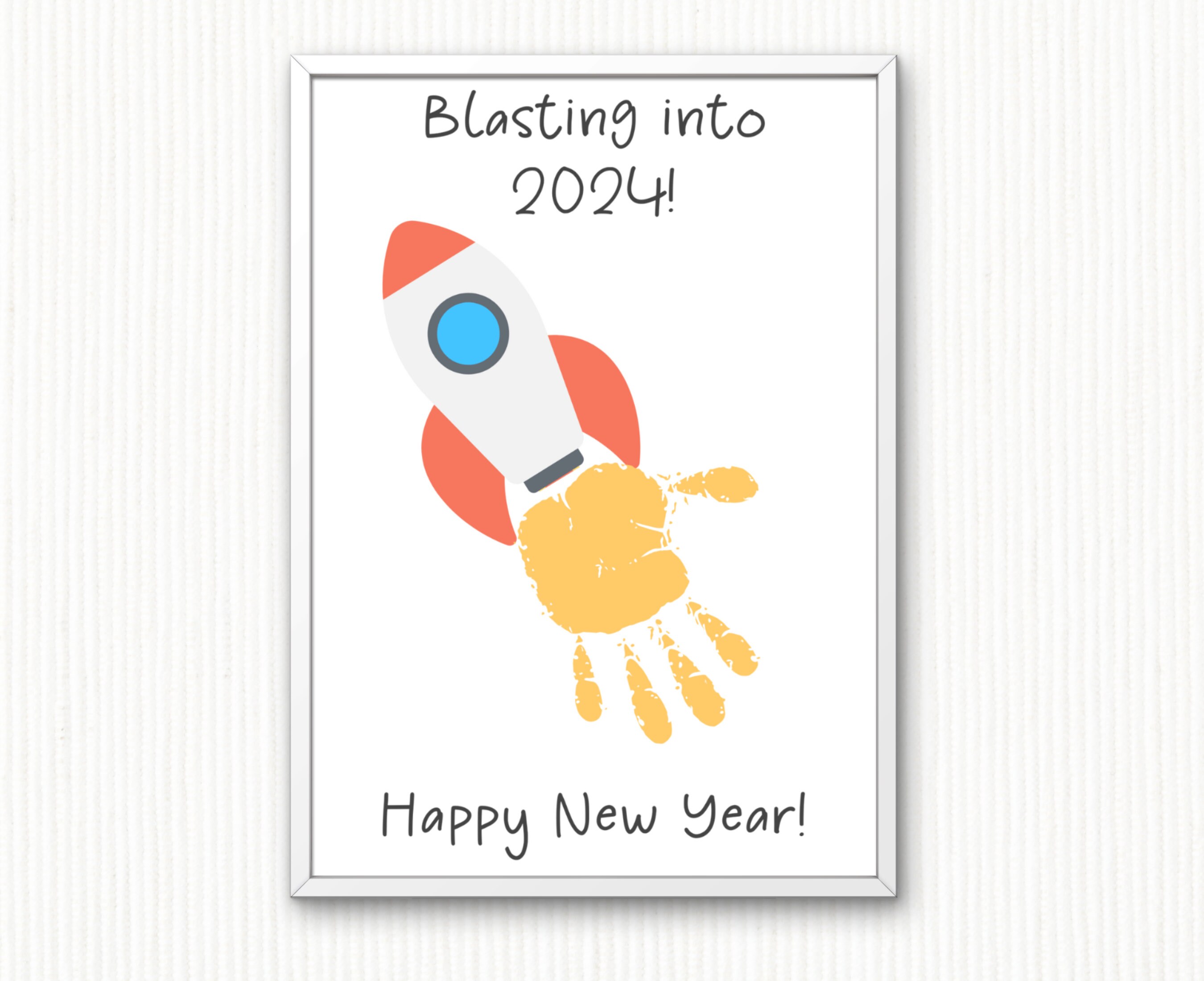 New Year 2024 Handprint Craft: Kids Keepsake Art (digital Download) - Etsy