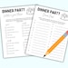 Dinner Party Games Bundle – 20+ Printable Fun Activities for Family ...