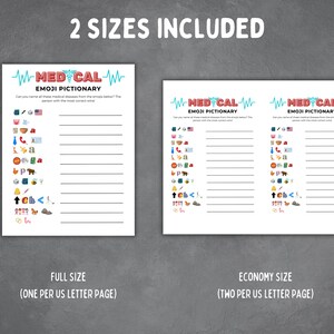 Medical Emoji Pictionary Game: Nurse Graduation, Hospital Party (PDF ...