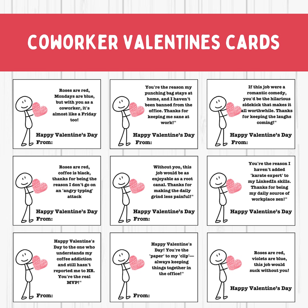 Funny Coworker Valentine's Day Cards | Office Valentine's Day Party ...