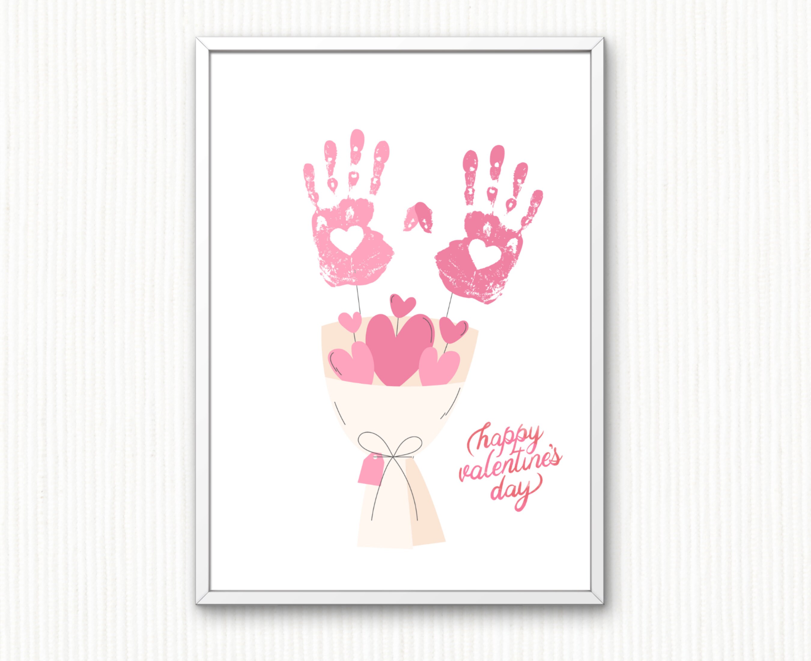 Valentines Day Handprint Template Printable Handprint Art Valentines ...
