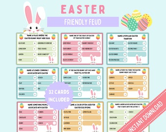 Easter Friendly Feud Game, Feud Trivia Quiz, Easter Family Game Night ...