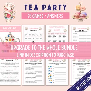 Tea Party Etiquette Game, Ladies Tea Party Games, Tea Party Activities ...
