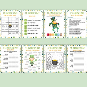 St Patricks Day 30-game MEGA BUNDLE, Fun St. Patrick's Day Party Games ...