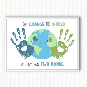 Earth Day Handprint Craft: Kids Art Activity (printable) - Etsy