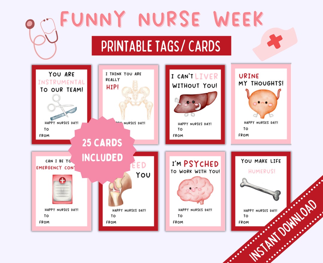 Nurse Appreciation Cards | Nurses Week Gifts | Nurses Week Tags | Nurse ...