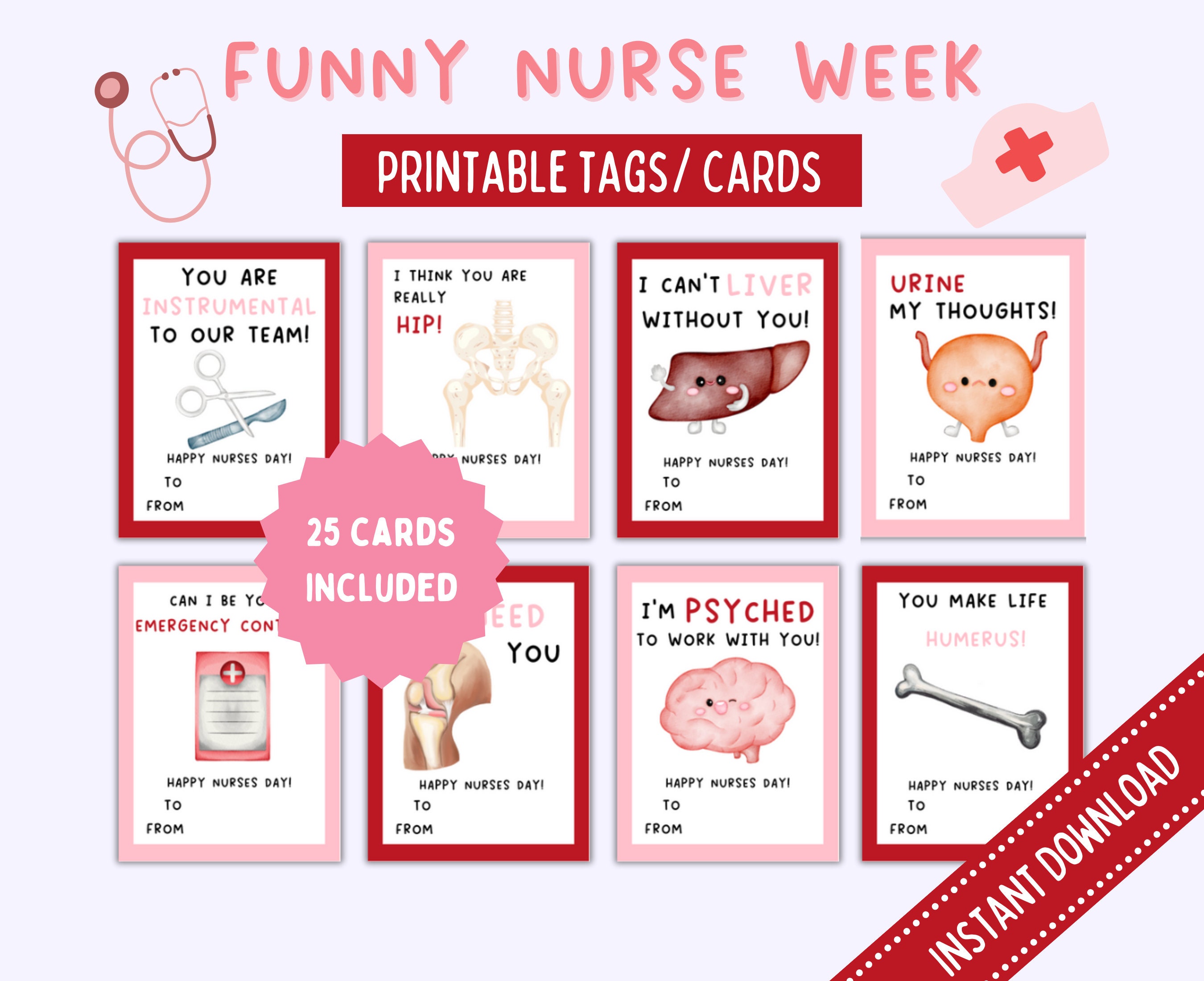Nurse Appreciation Cards | Nurses Week Gifts | Nurses Week Tags | Nurse ...
