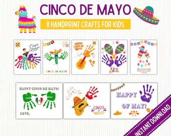 Cinco De Mayo Handprint Craft, Fifth of May Mexico Fiesta Celebration ...