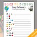 Back to School Emoji Pictionary Game, First Day of School Activity ...
