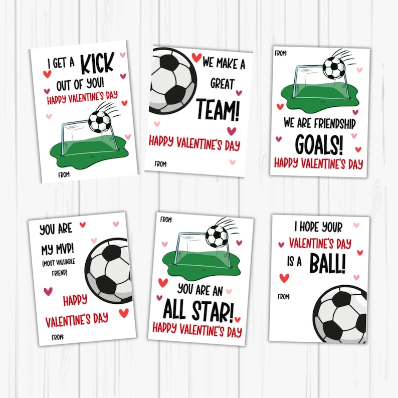 Soccer Valentine | You're an All Star Happy Valentine's Day | Sports ...