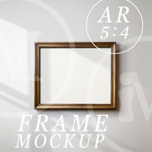 Rustic Wooden Frame Mockup: 4x5 Horizontal PSD Template (digital ...