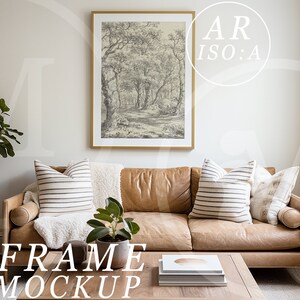 A0 Frame Mockup - Aspect Ratio ISO:A - Modern Stylish Living Room ...