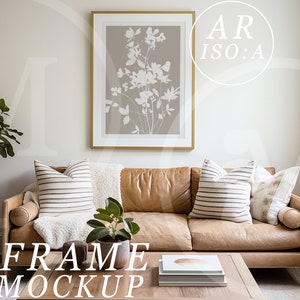 A0 Frame Mockup - Aspect Ratio ISO:A - Modern Stylish Living Room ...