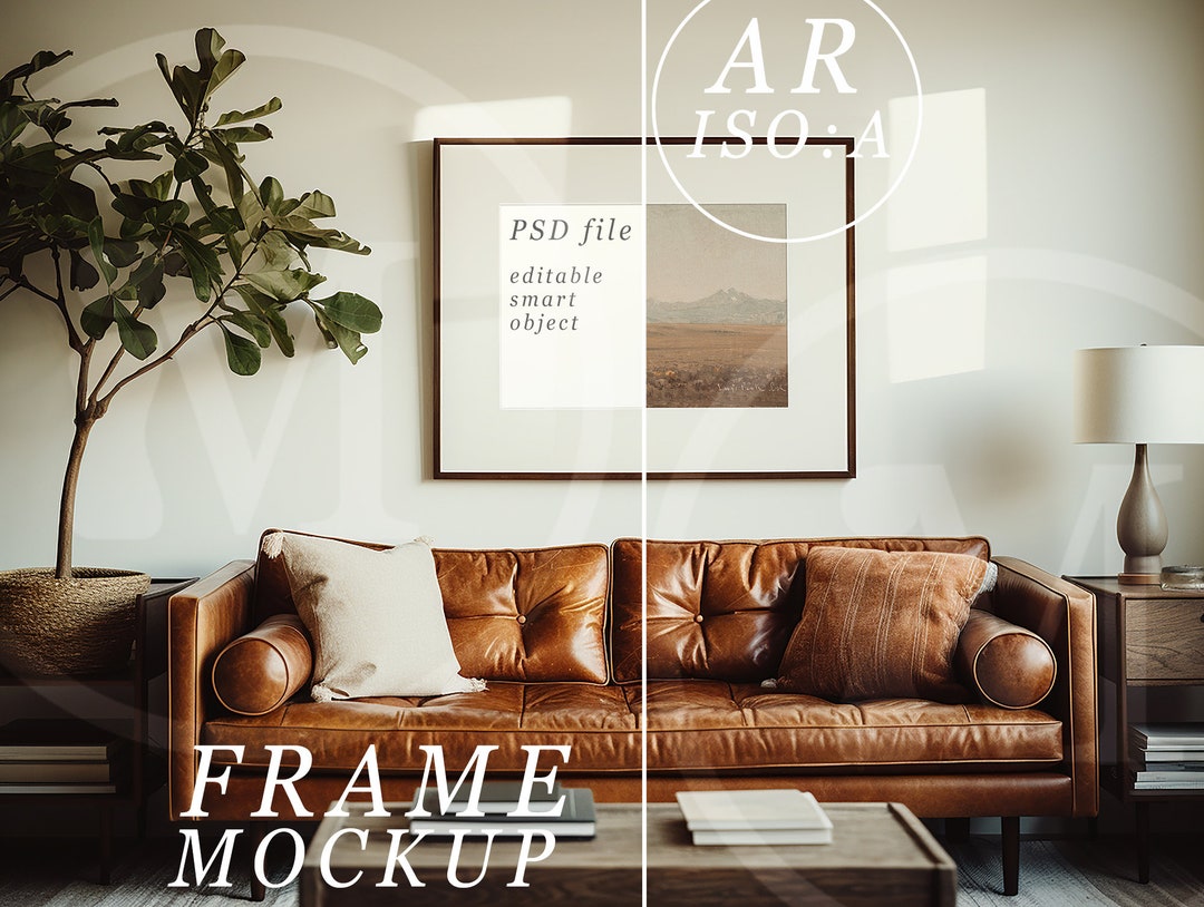 A0 Frame Mockup - Aspect Ratio ISO:A With Large Picture Mount - Modern ...