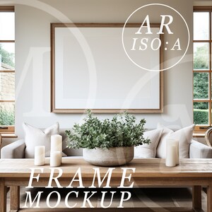 Horizontal A0 Frame Mockup - Aspect Ratio ISO :A - Modern Rustic Living ...