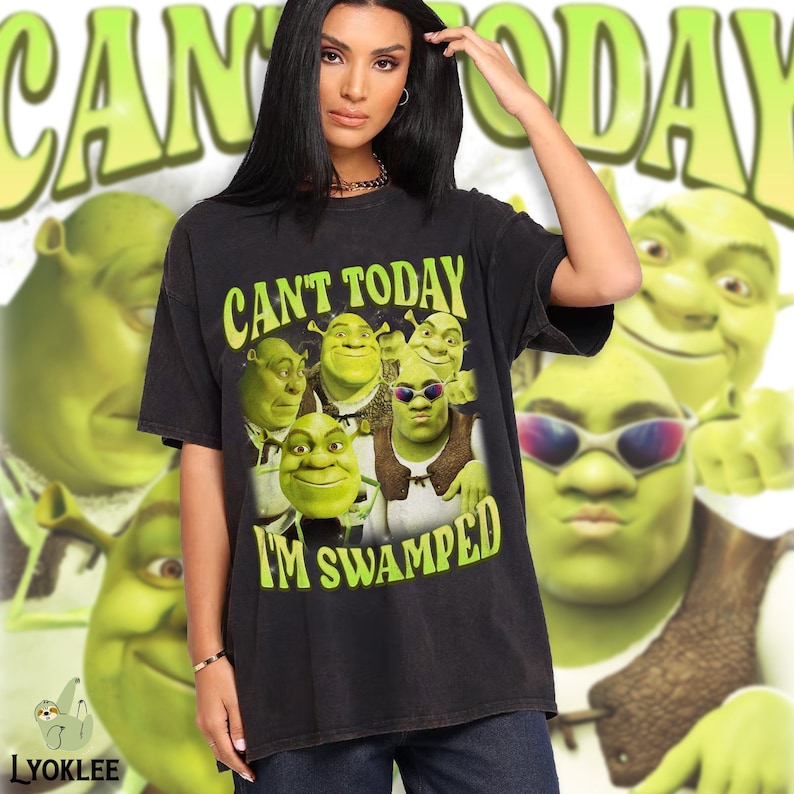 Can't Today I'm Swamped Shirt Funny Shrek Shirt Shrek Shirt Sassy Shrek ...