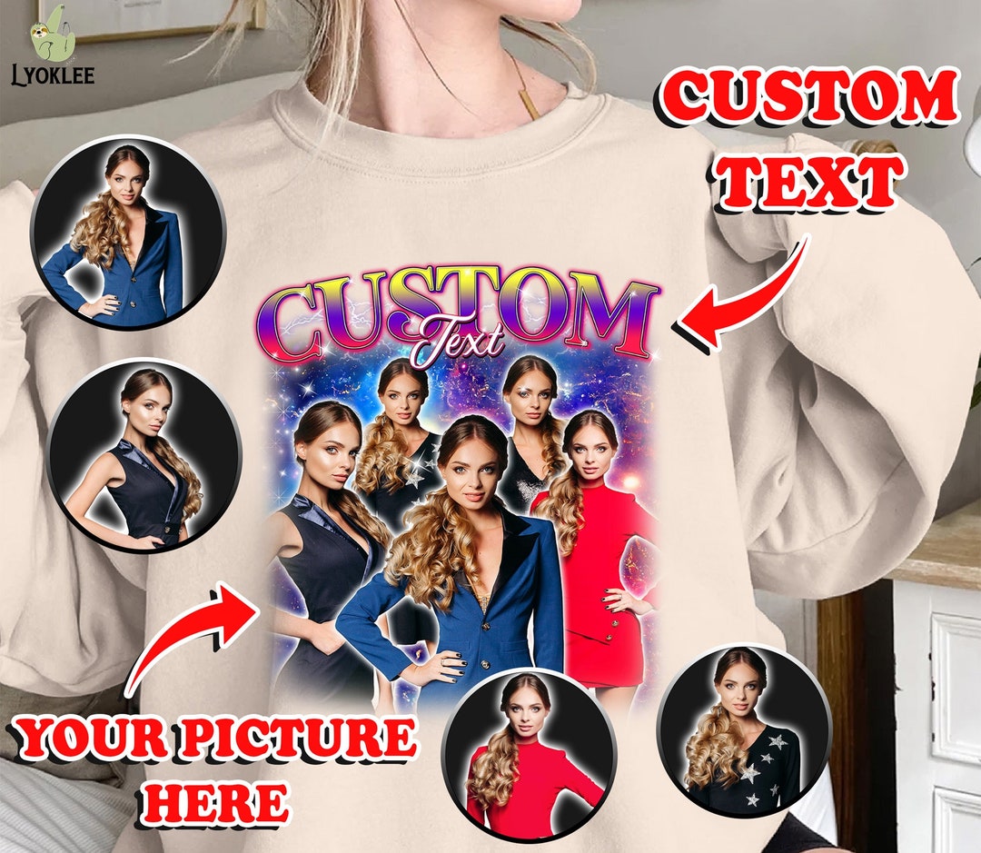 Custom Bootleg Rap Shirt, Vintage Custom Funny Rap Tee, Custom Photo ...