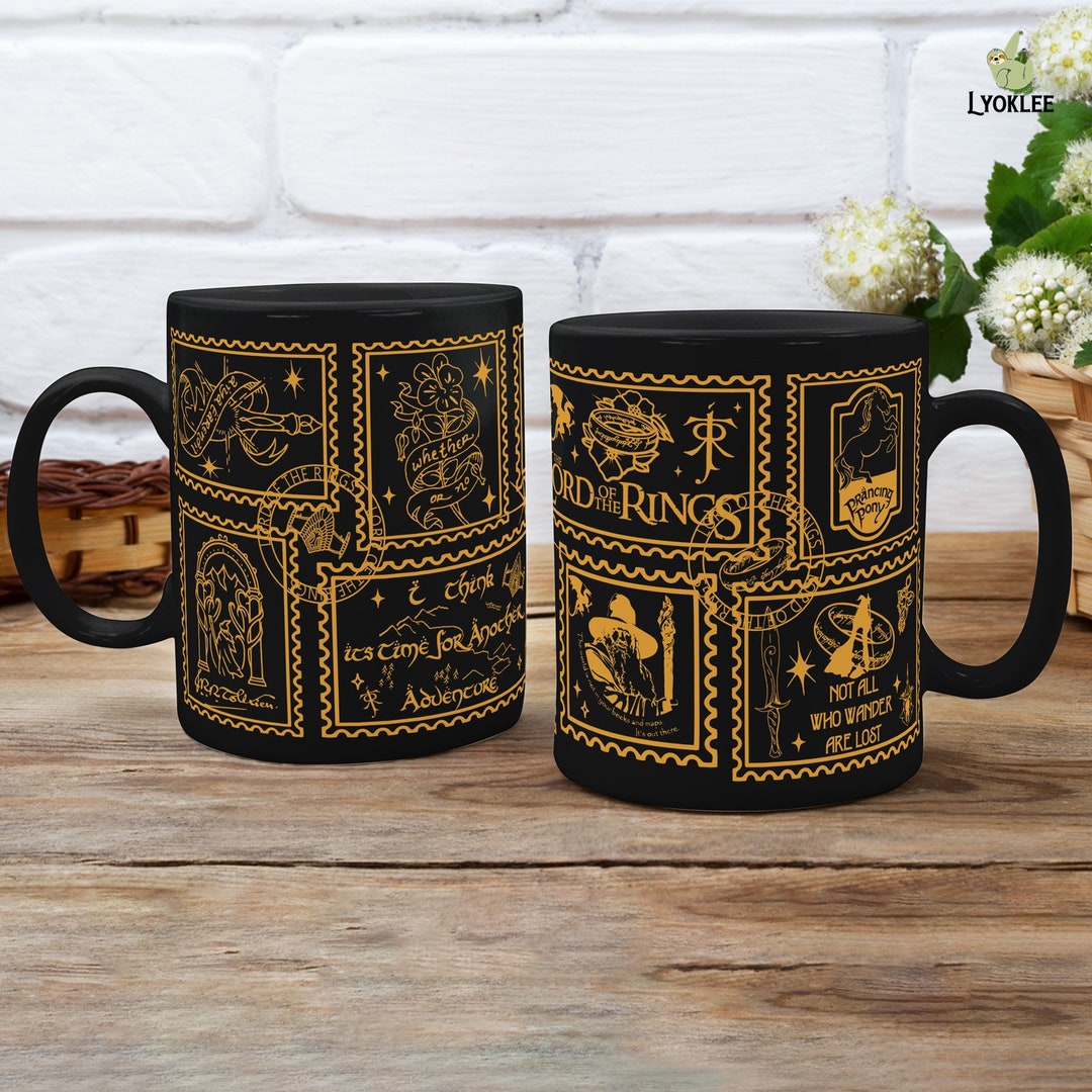 The Lord of Rings Retro Stamps Mug, Movie Coffee Mug, Aragorn Merch ...