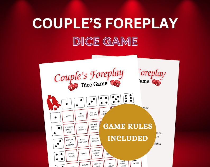 Couples Foreplay | Adult Dice Game | Printable Adult Game | Naughty Game for Him and Her ...