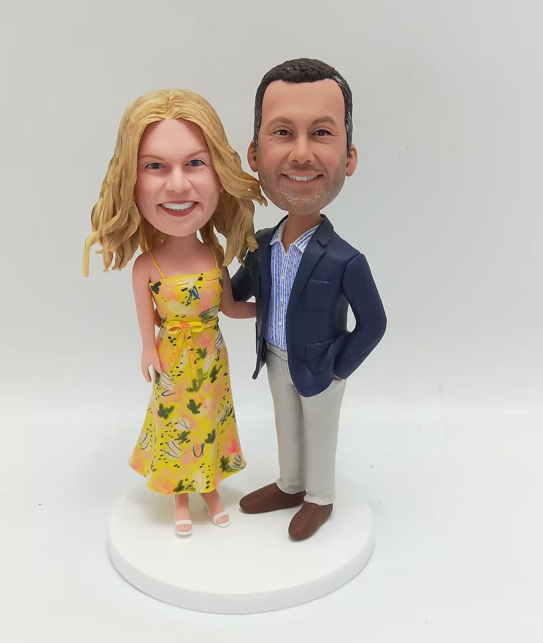 Personalized Couple Figurines, Custom Anniversary Bobblehead, Lover ...
