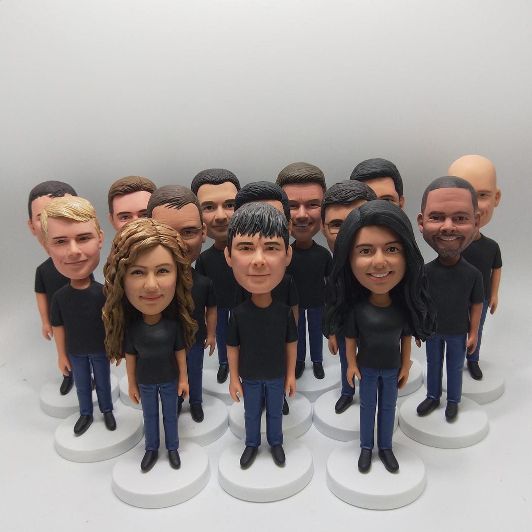 Custom Team Bobblehead Set Personalized Office Gift for Coworkers Staff ...