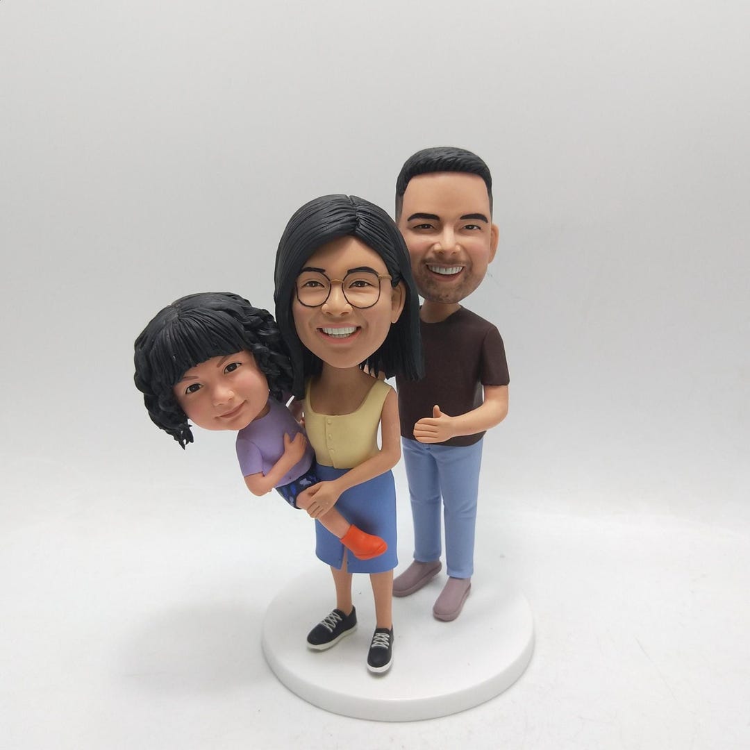 Bobblehead Dad Holding Baby ,custom Bobblehead Kids ,father Baby ...