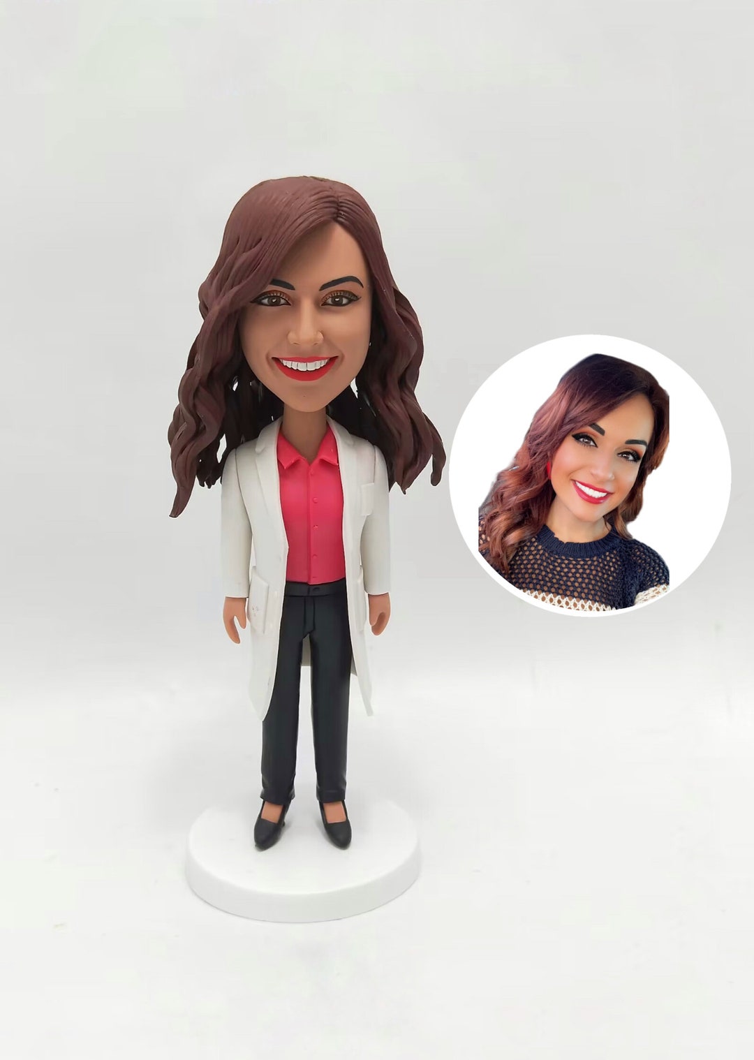 Personalized Female Doctor Statues, Customized Doctor Bobble Heads ...
