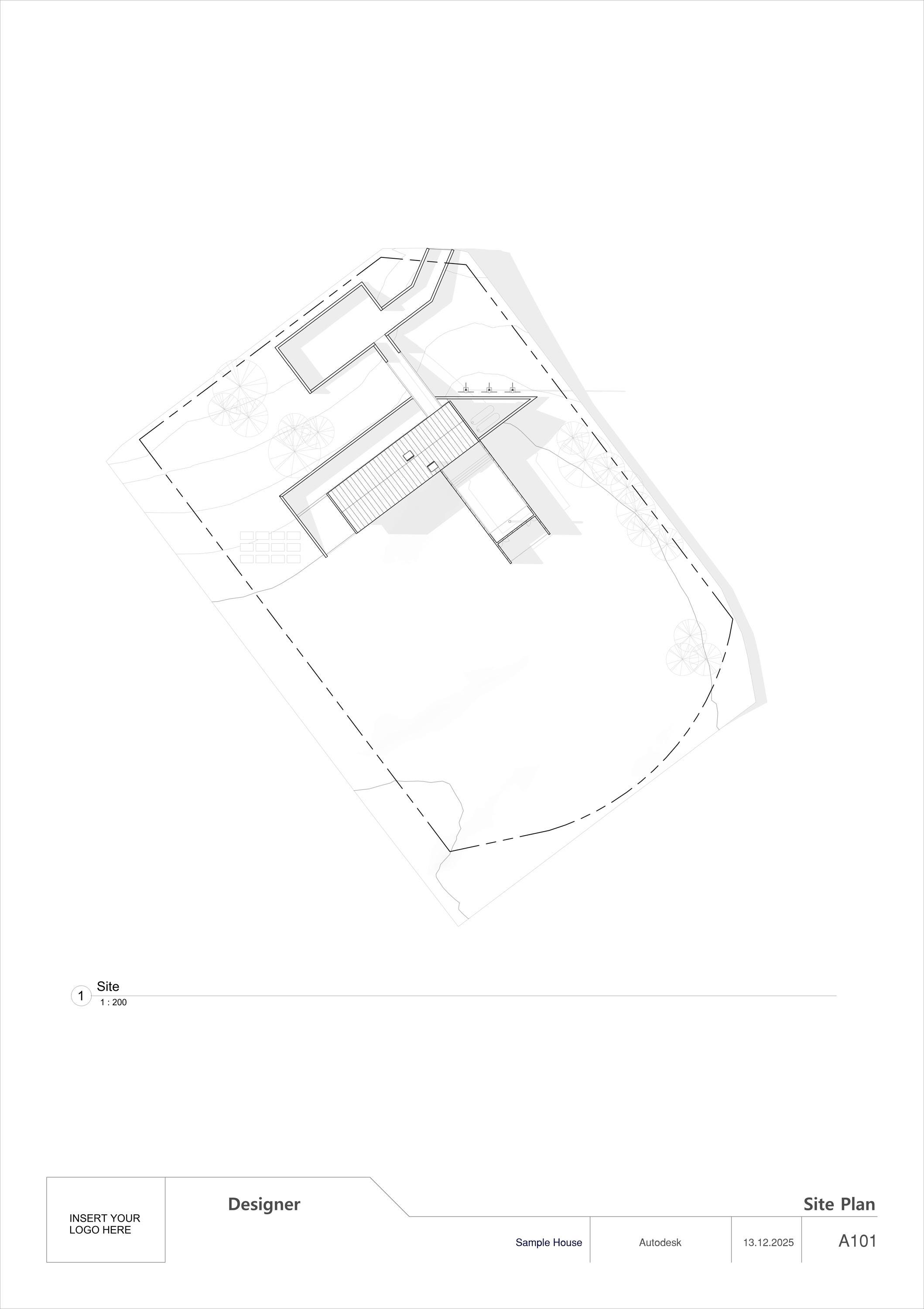 Soft Minimalist Revit Presentation Template/ Complete View + Title ...