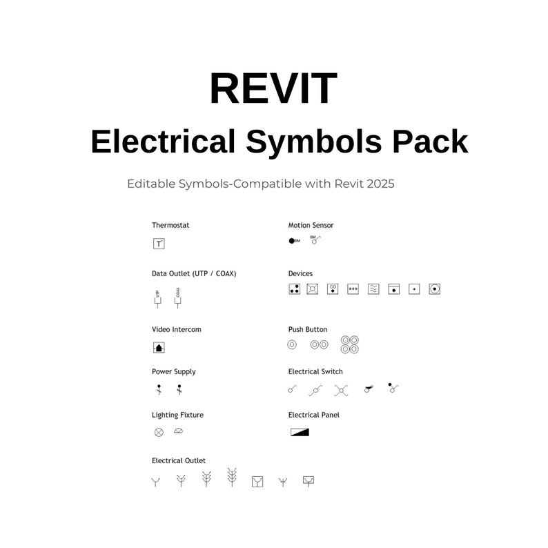 Revit 2D Electrical Symbols Pack | IEC Standard |revit 2025+ Compatible ...