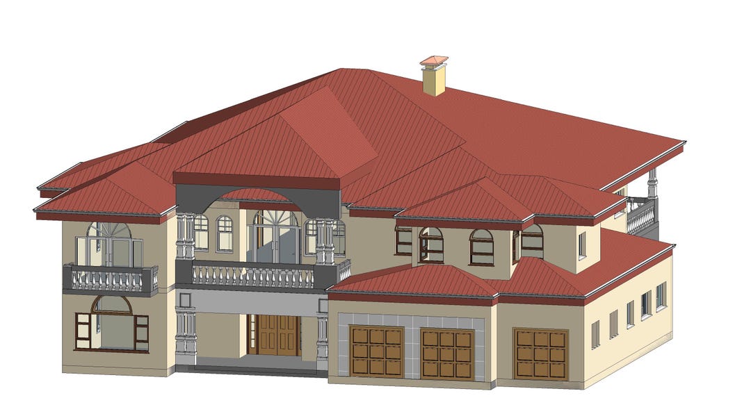 Custom 3D House Model | Revit, Sketchup, 3ds Max | Editable Digital ...