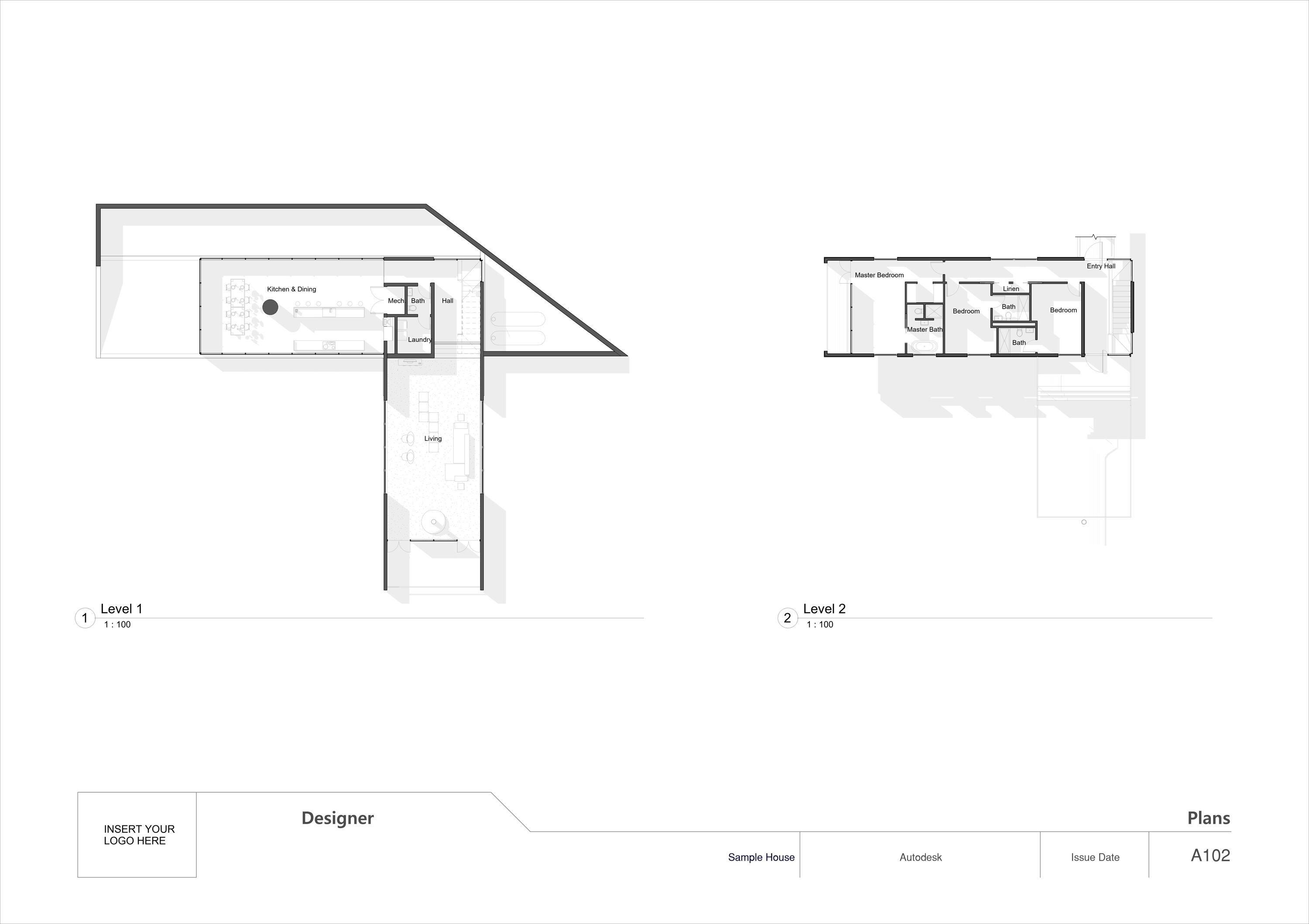 Revit Presentation Title Block Family Template / Label-based / Fully ...