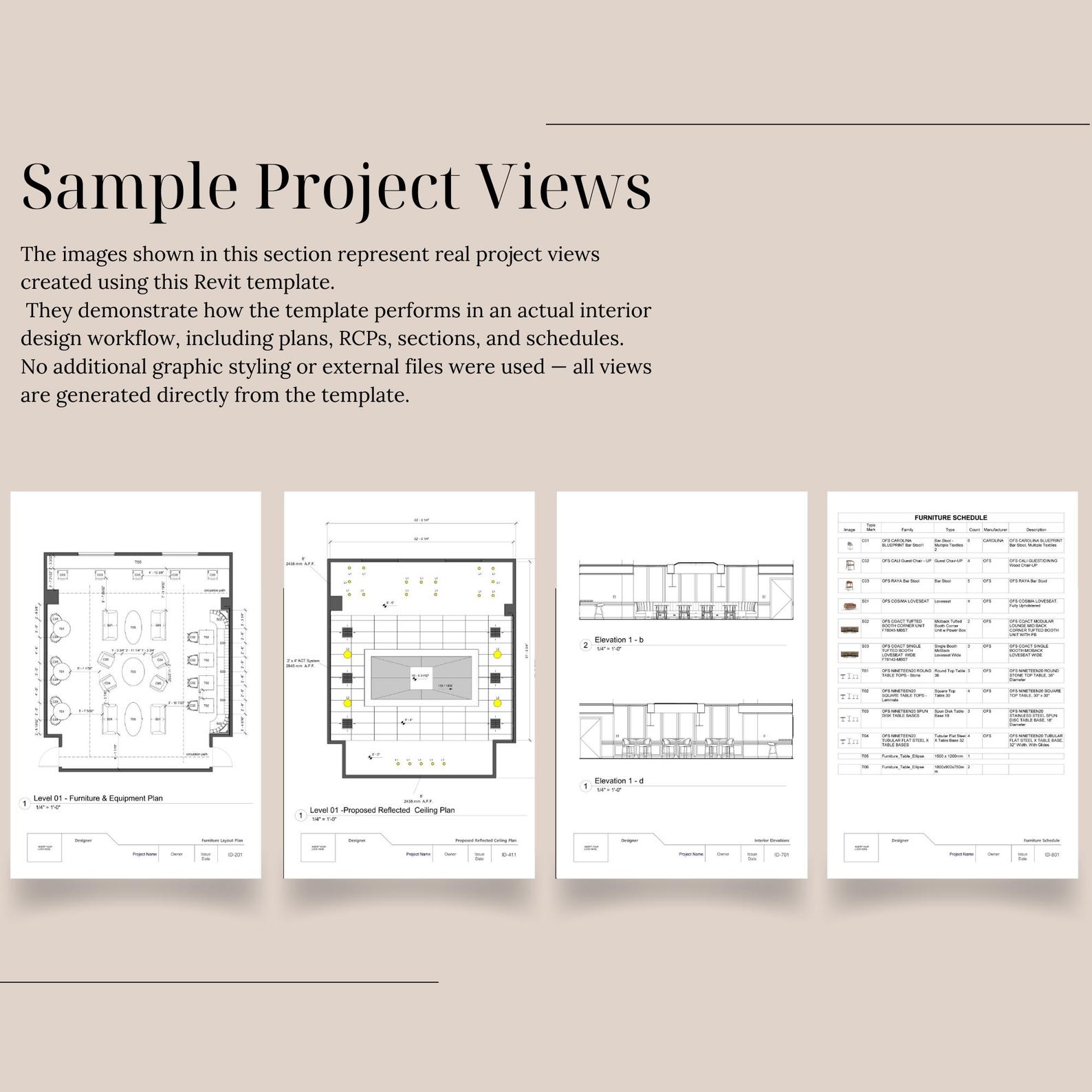 Interior Design Revit Template | Metric - Imperial | Existing ...