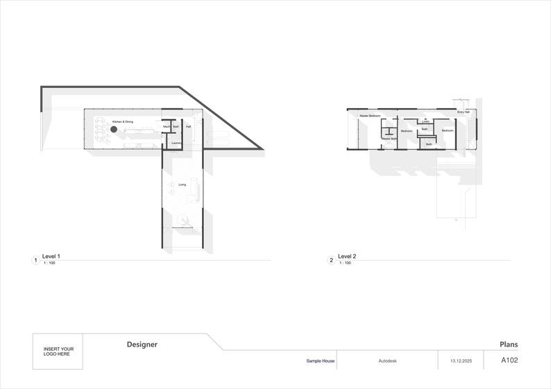 Soft Minimalist Revit Presentation Template/ Complete View + Title ...