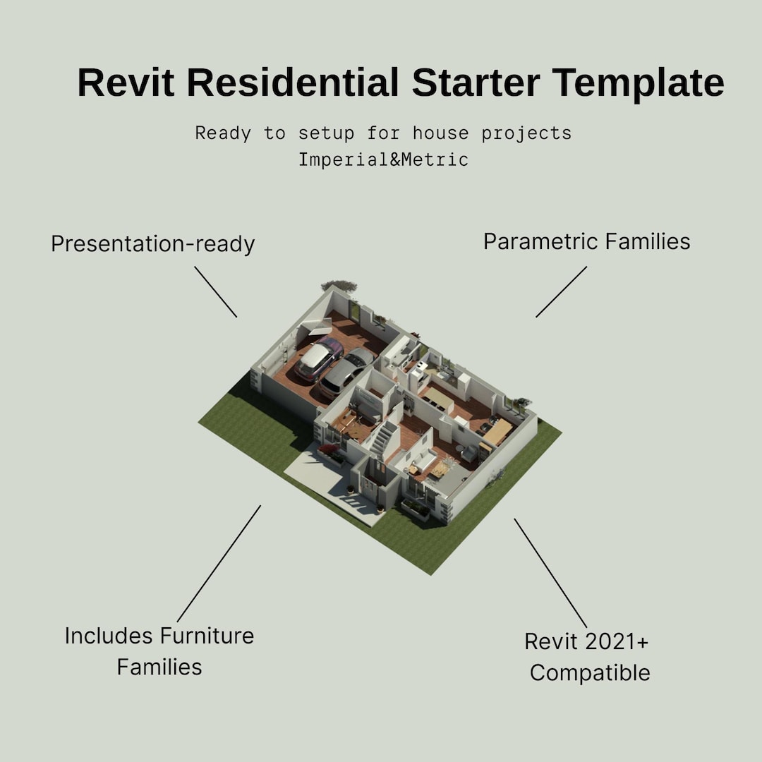 Revit Residential Starter Template With Sample Project, Furniture ...