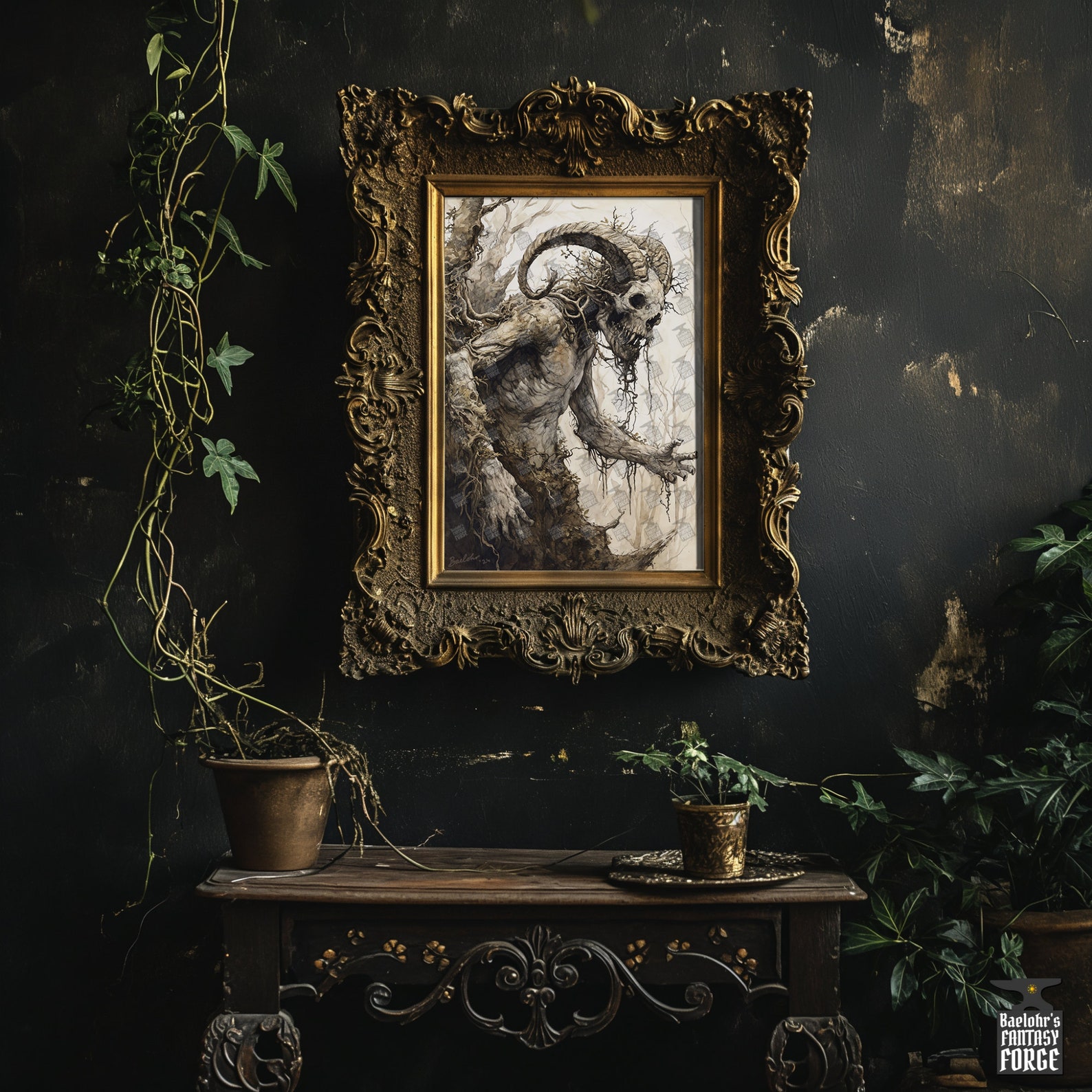 Goat Boy, Dark Cottagecore, Celtic Fantasy, Gothic Witch Decor ...