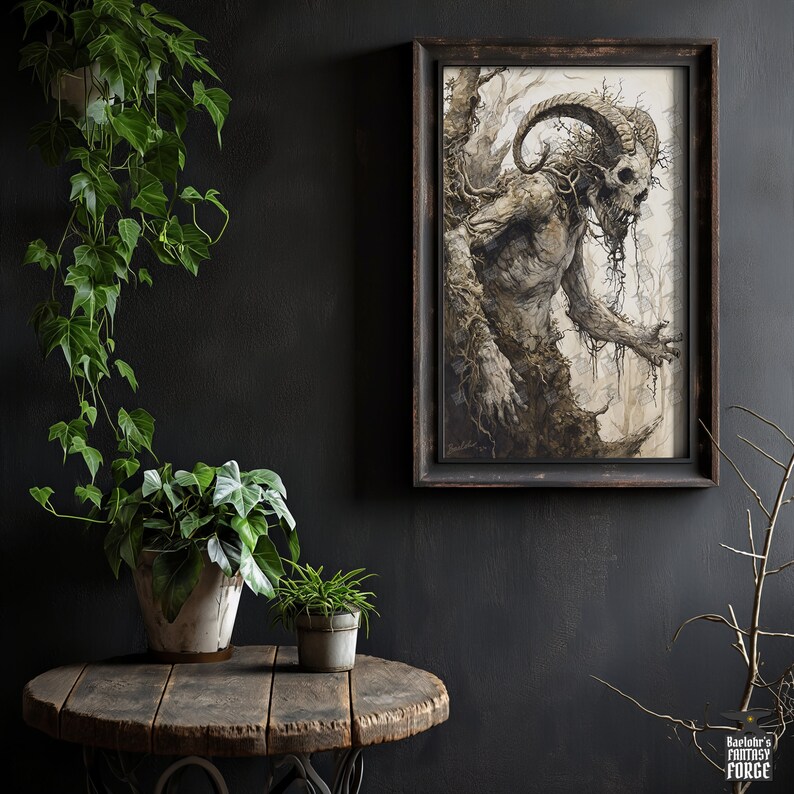 Goat Boy, Dark Cottagecore, Celtic Fantasy, Gothic Witch Decor ...