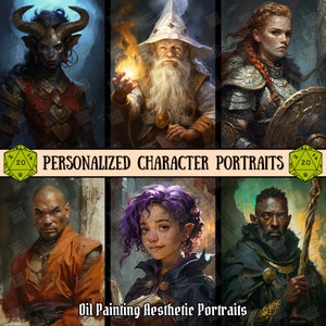 Personalized Character Portrait Commission Custom RPG Fantasy Game ...