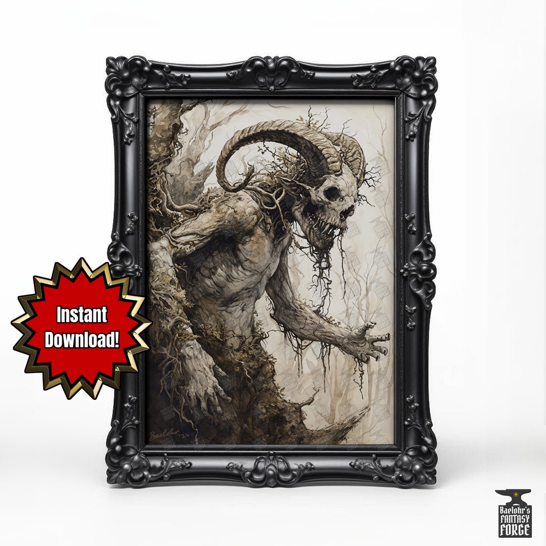 Goat Boy, Dark Cottagecore, Celtic Fantasy, Gothic Witch Decor ...