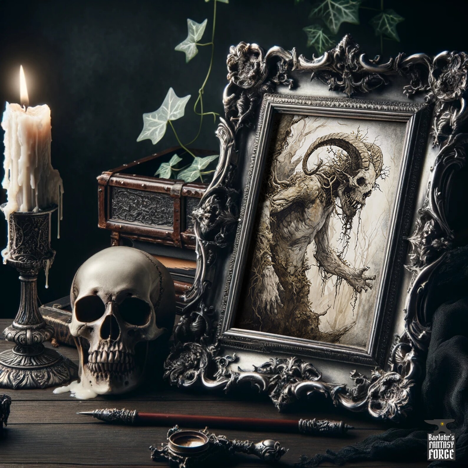 Goat Boy, Dark Cottagecore, Celtic Fantasy, Gothic Witch Decor ...