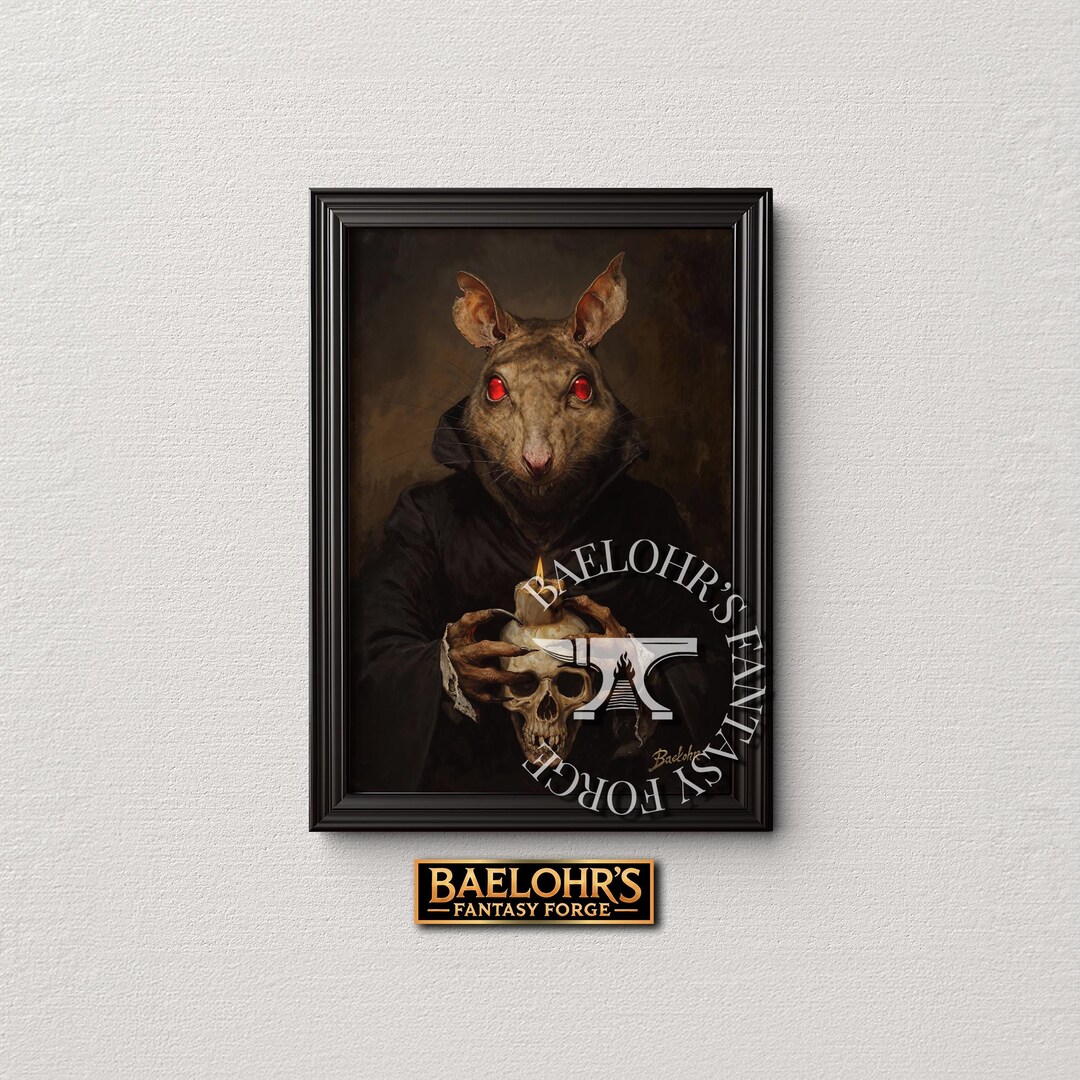 Pestilent Seer Rat Print, Victorian Gothic Decor, Vintage Occult ...